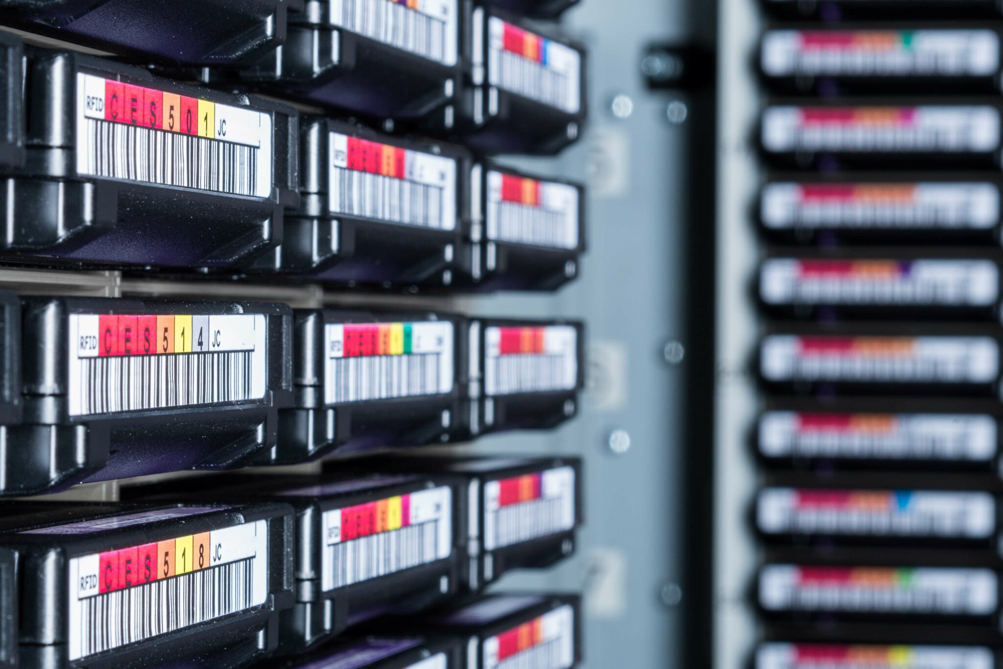 What is magnetic tape storage and how does it work?